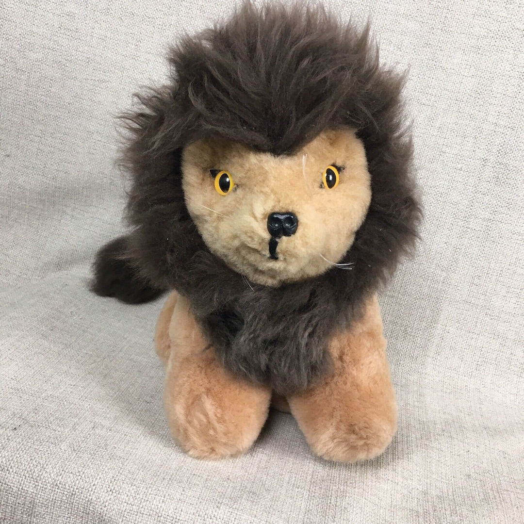 Lion Plush Evergreen Sheepskin Plush Toy Stuffed Animal - Etsy