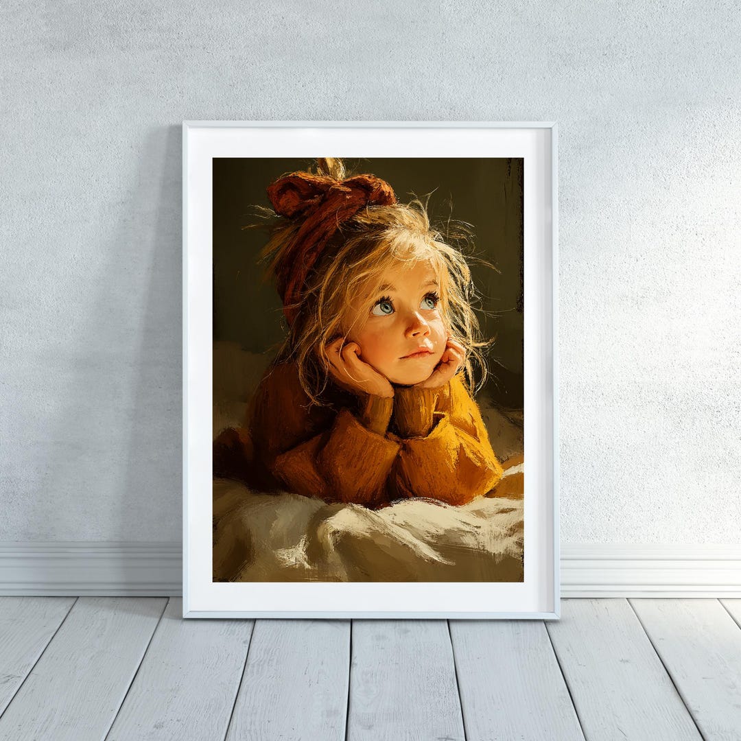Storytime Girl's Face Printable Painting Wall Art Children's Stories - Etsy