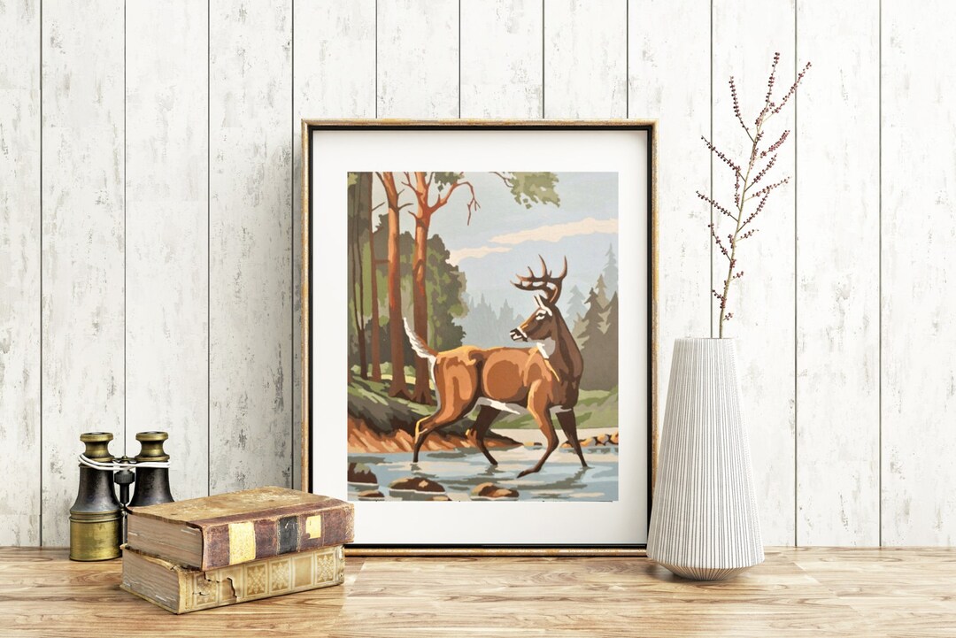 Digital Download Buck Print Your Own Artwork Deer Painting - Etsy