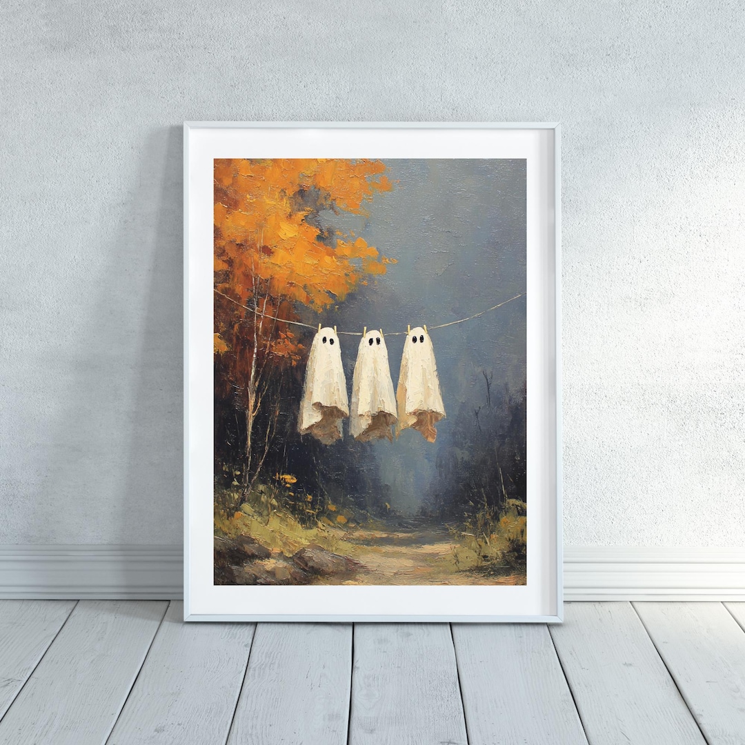 Ghost Sheets Hanging Printable Painting Art Print Your Own Artwork - Etsy