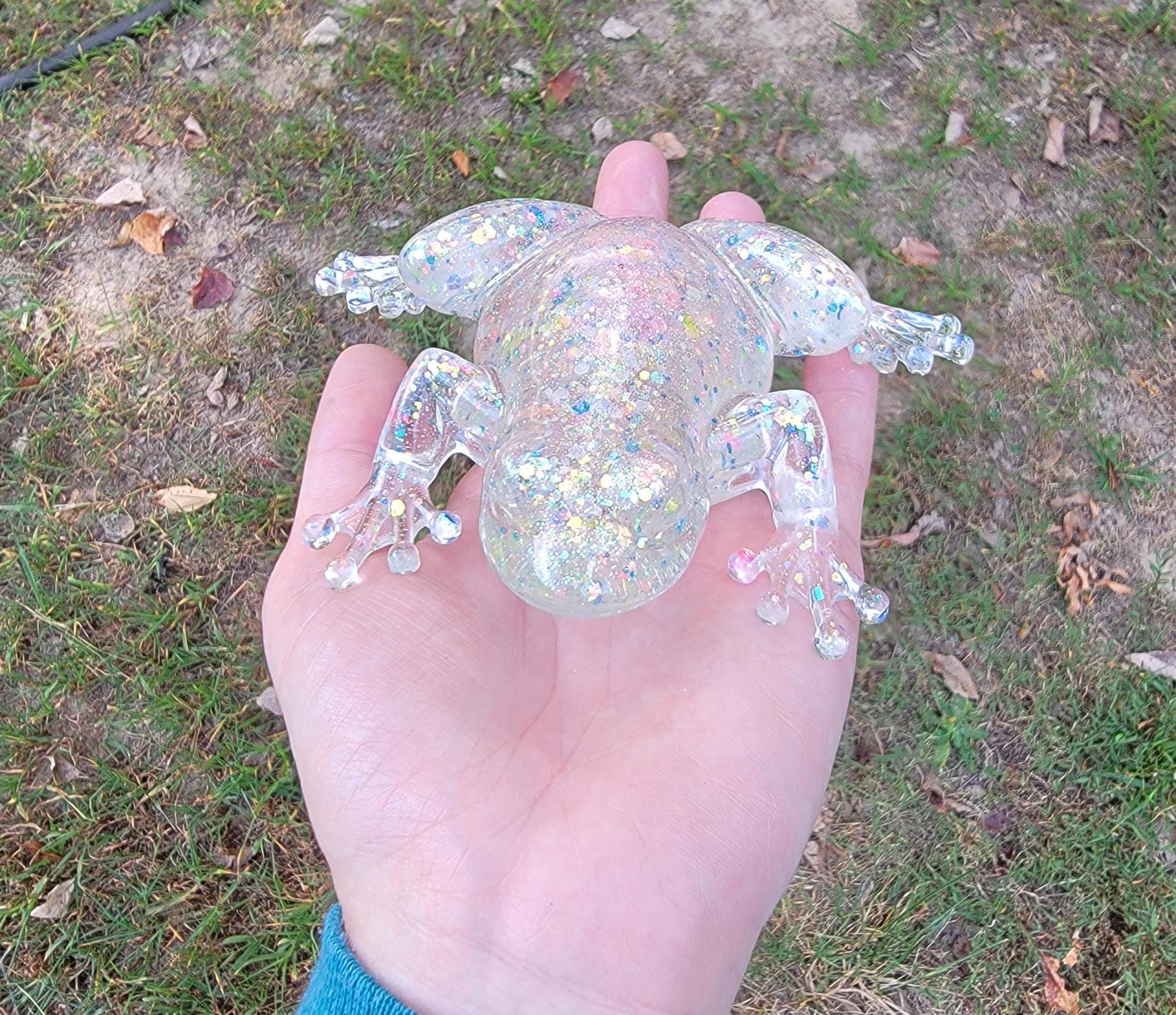 Clear Glowing Glittery Frog - Etsy