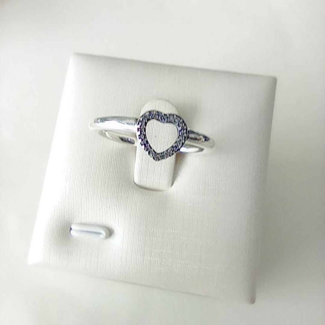 PANDORA PUZZLE HEART Frame Ring Choose Size W Suede Pouch - Etsy
