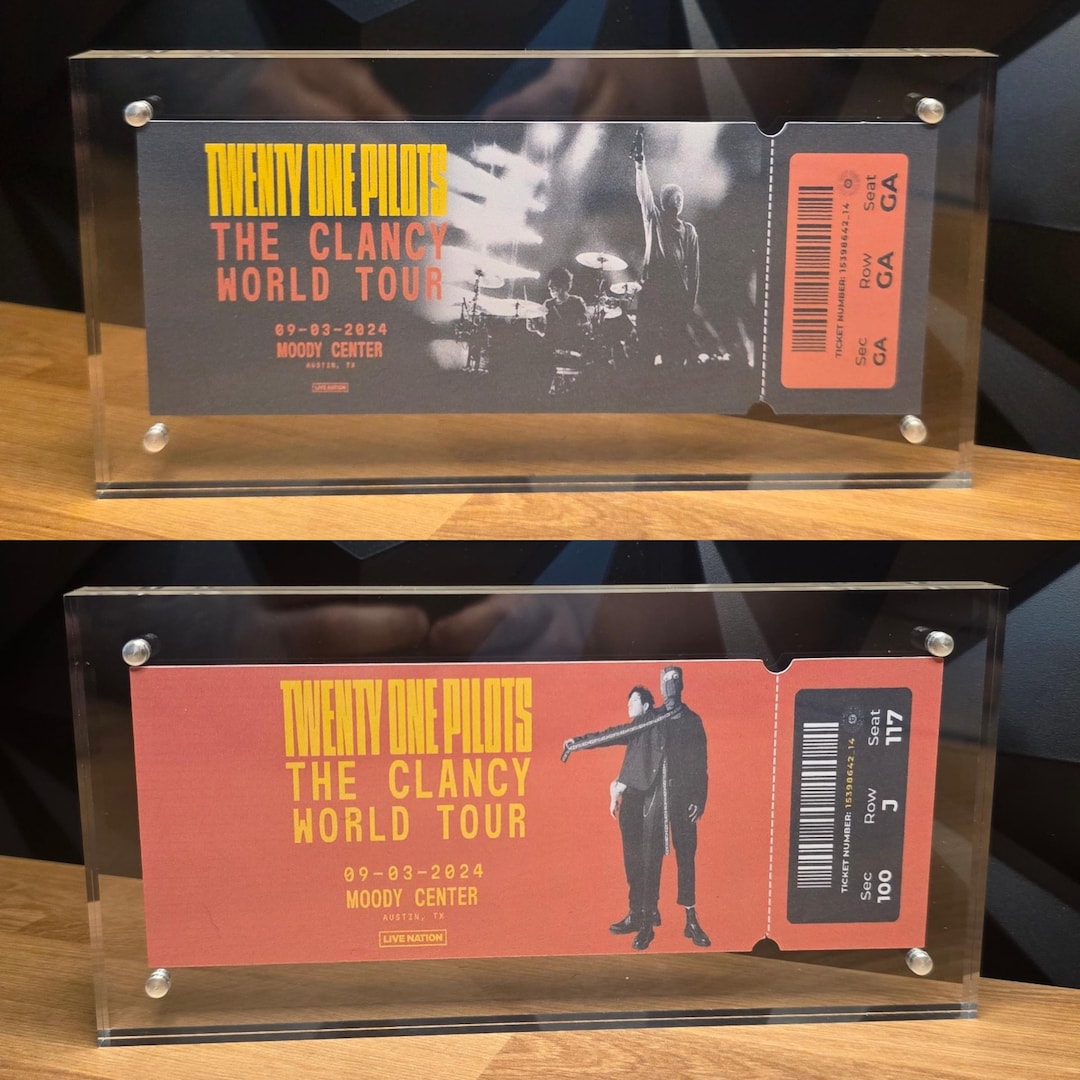 Framed Twenty One Pilots Clancy Custom Concert Tickets - Etsy