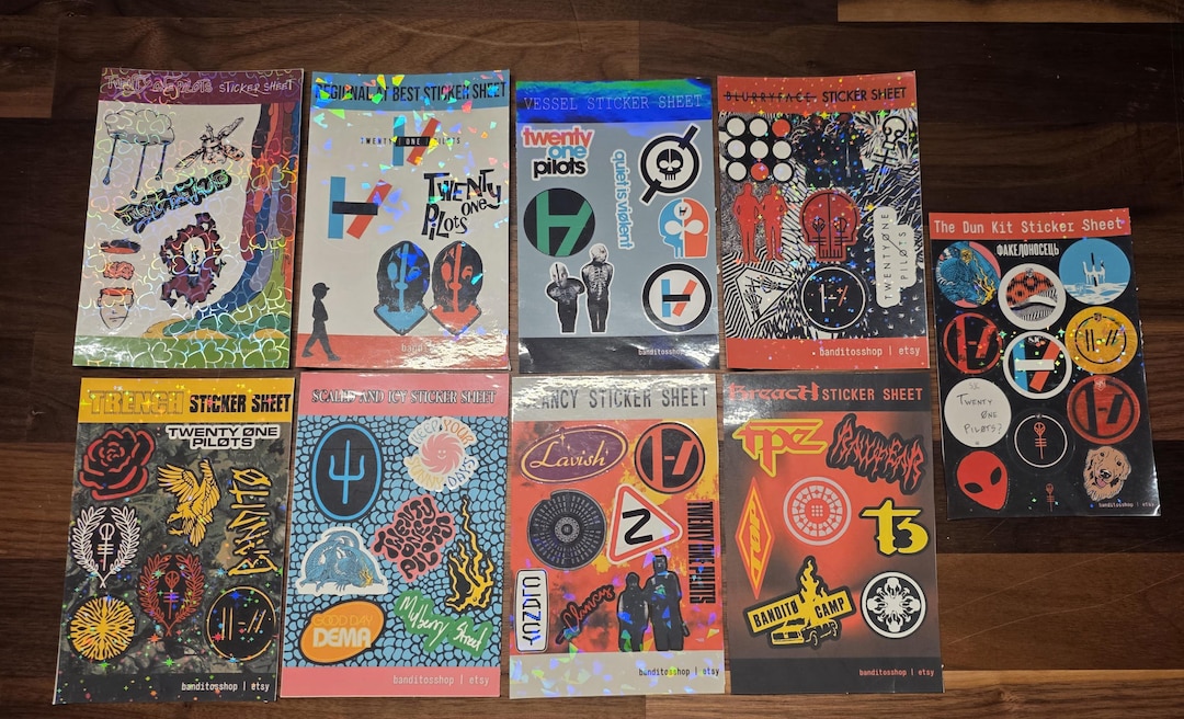 Twenty One Pilots Era Sticker Sheets - Etsy