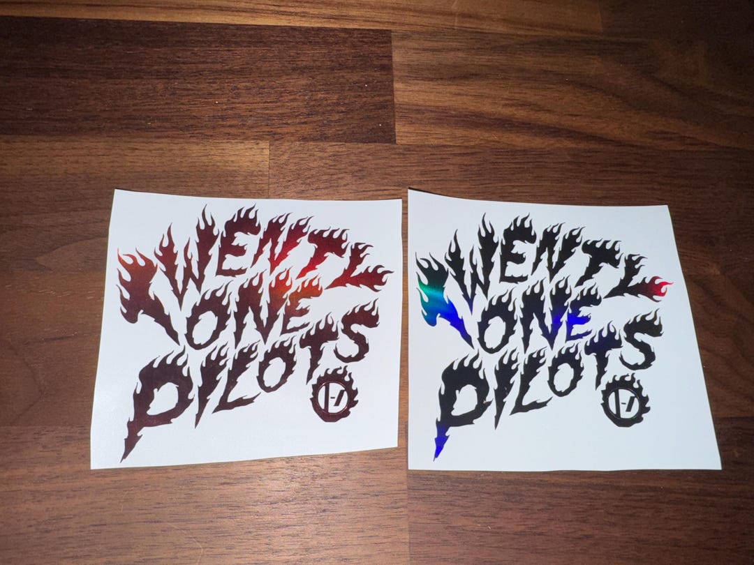 Holographic Twenty One Pilots Flame Decal (4inx4in) - Etsy
