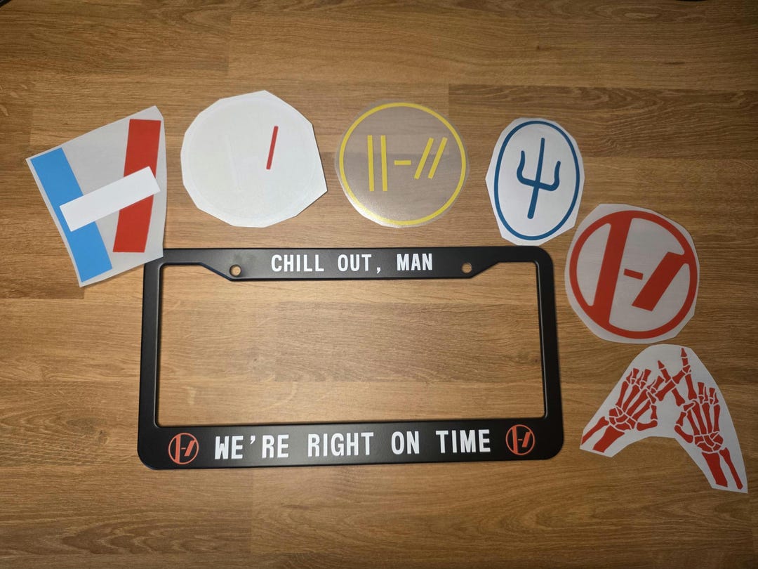 Twenty One Pilots License Plate Frame With Logo Decals Bundle (with ...