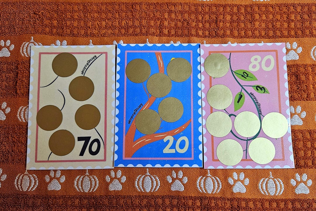 Floral Stamp Scratch Off - Etsy