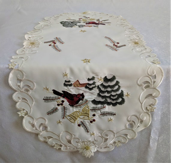 Christmas Holiday Table Runner Dresser Scarf Table Cloth - Etsy