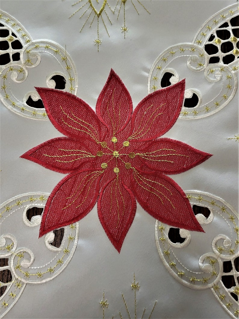 Christmas Holiday Star Shaped Table Topper or Large Doily With - Etsy