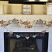 Fall Maple Leaf Embroidered Mantel Scarf, Ivory Linen Style (96 X 17 ...
