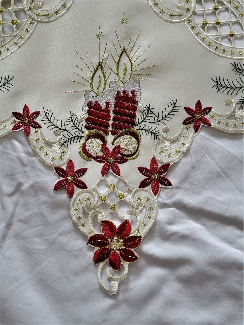 Christmas Holiday Star Shaped Table Topper or Large Doily With - Etsy