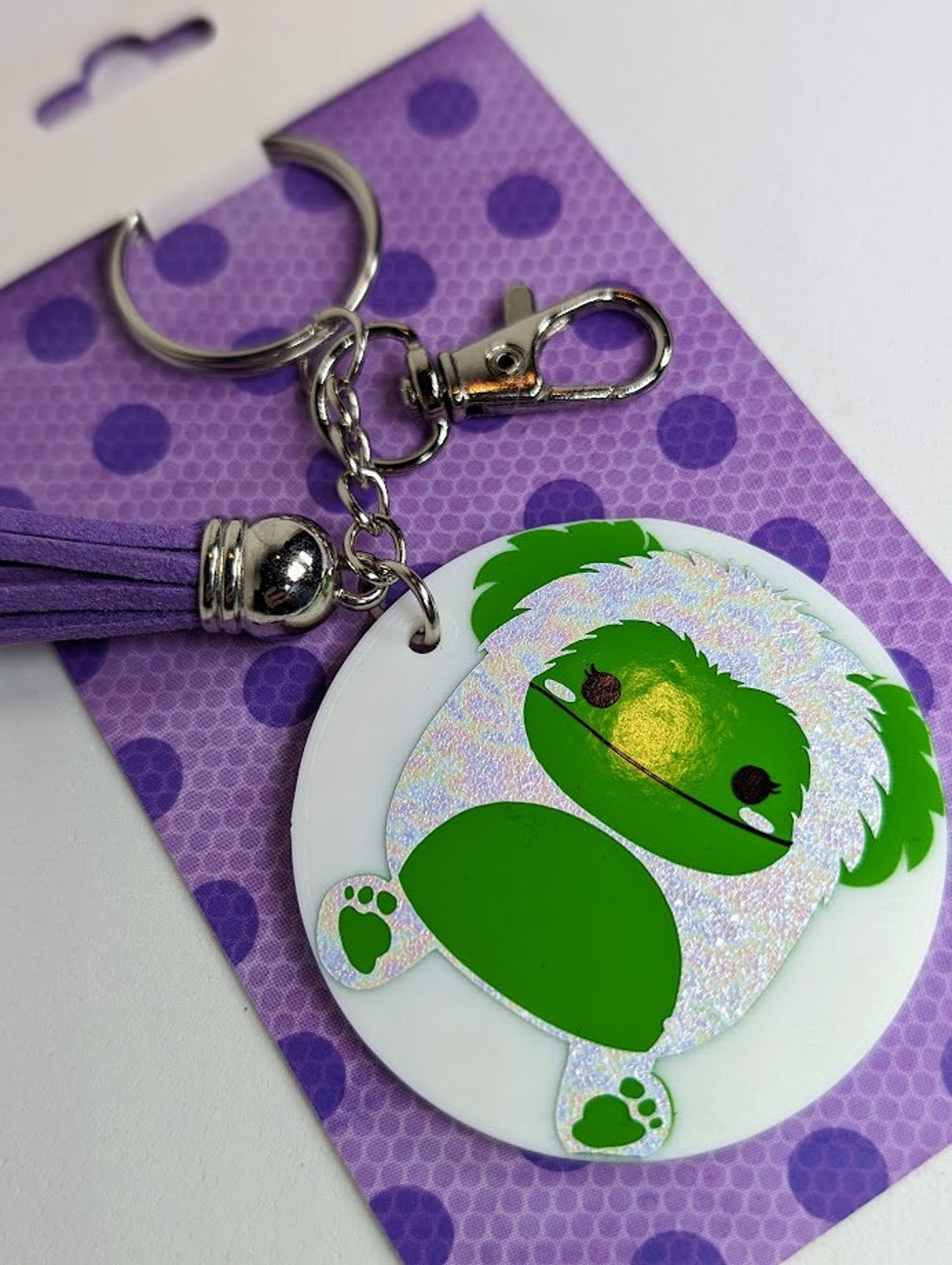 Iridescent Green Sasquatch Squish Keychain - Etsy
