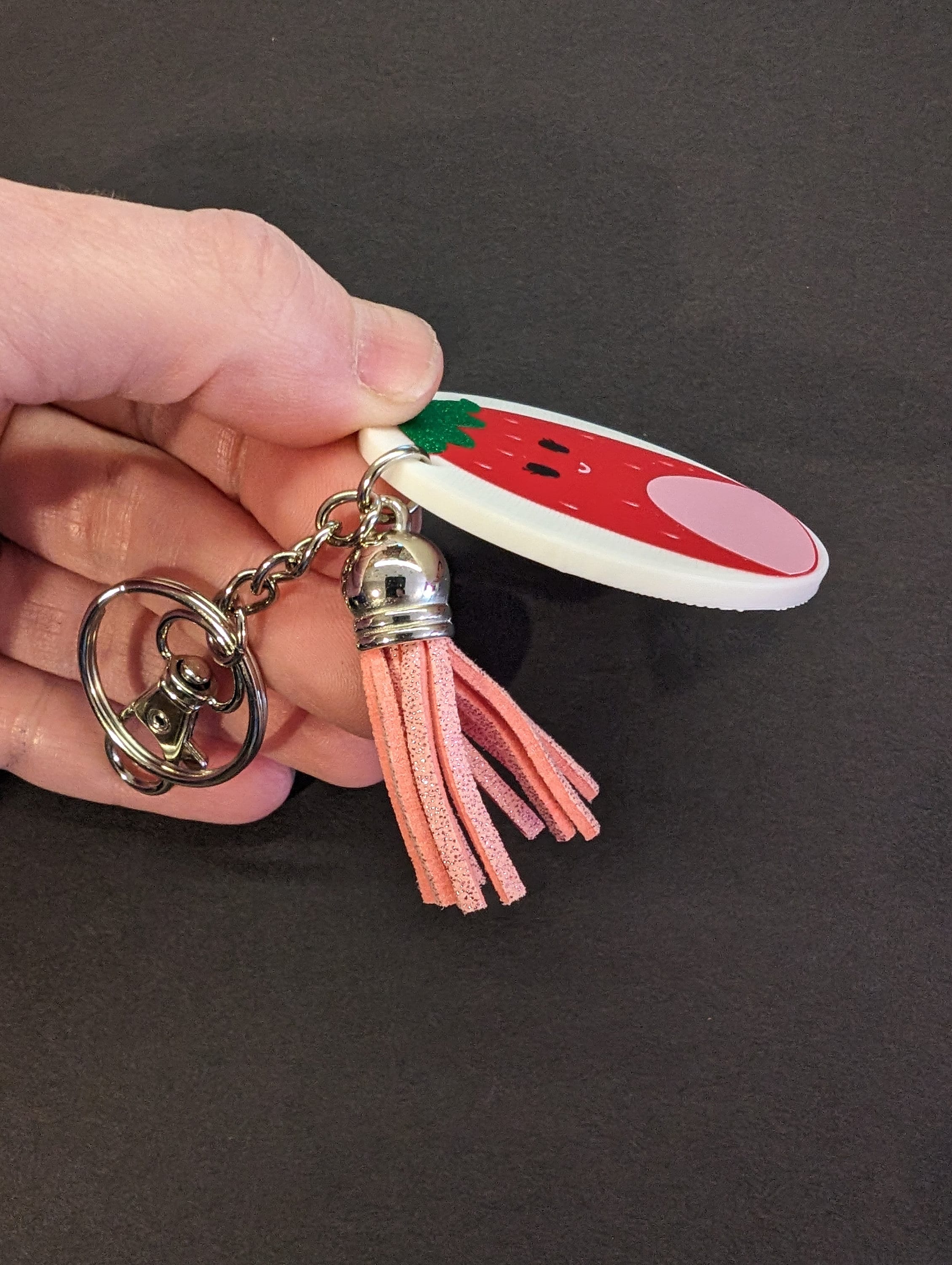 Strawberry Squish Keychain - Etsy