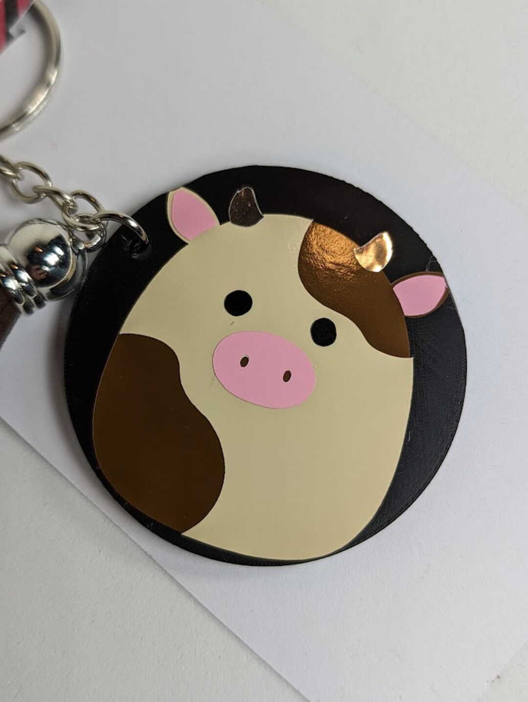 Brown Cow Squish Keychain - Etsy
