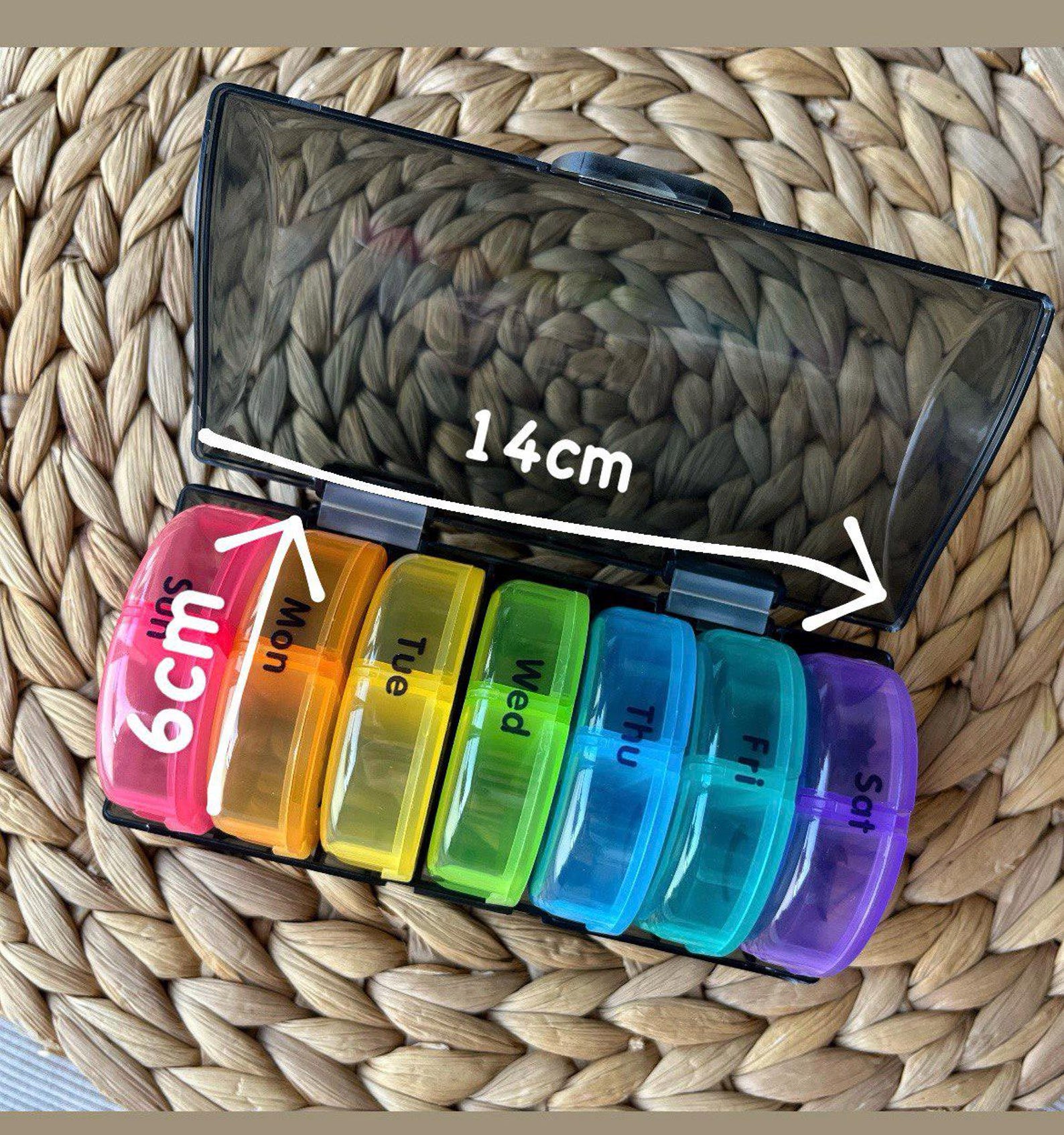 Pill Case 7 Day Pill Organizer Portable Pill Case Mini Medication ...