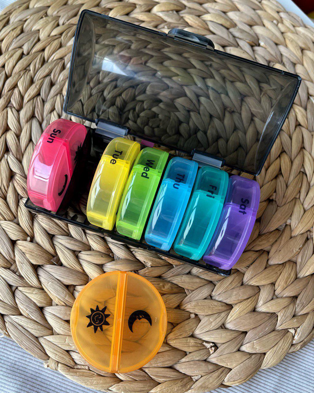 Pill Case 7 Day Pill Organizer Portable Pill Case Mini Medication ...
