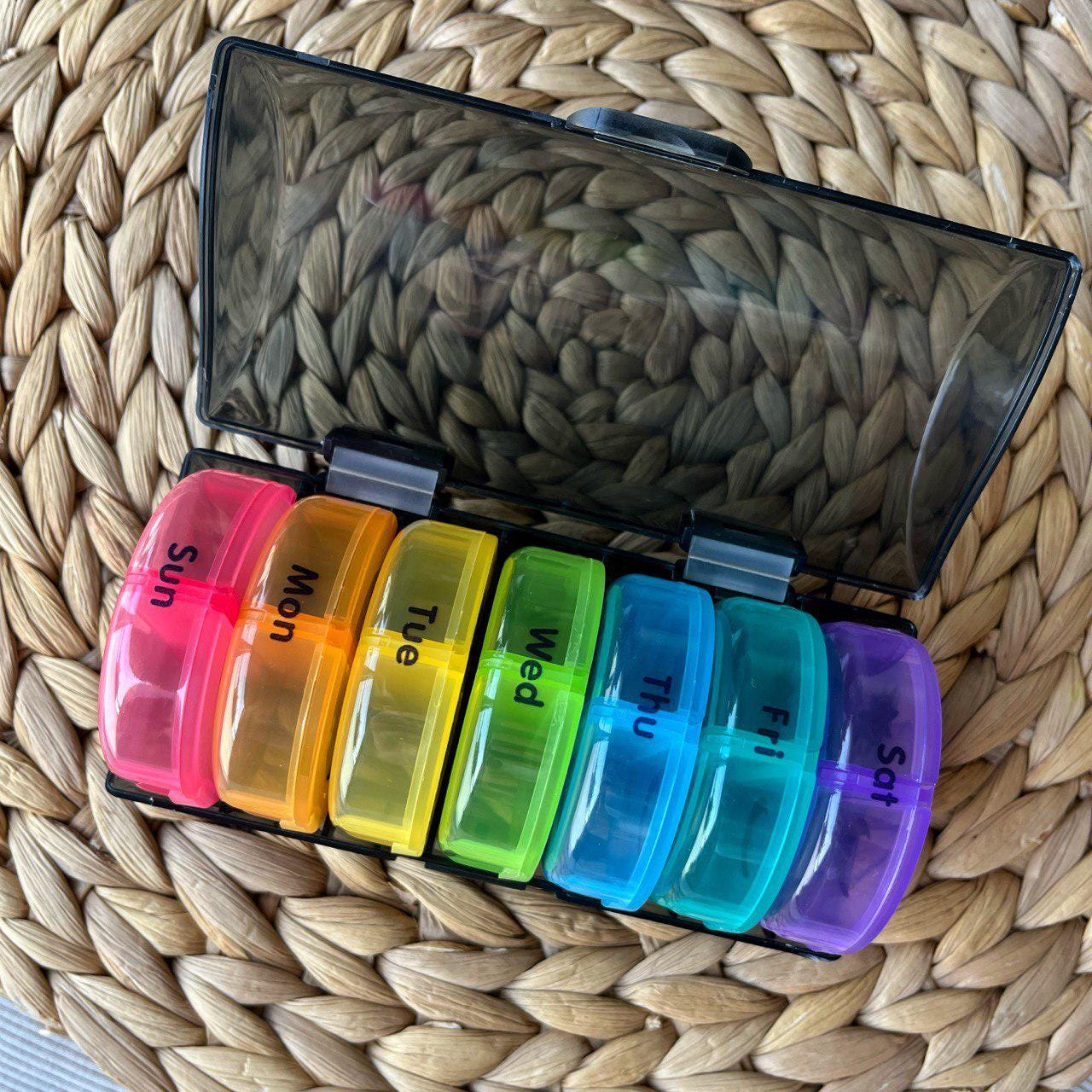 Pill Case 7 Day Pill Organizer Portable Pill Case Mini Medication ...