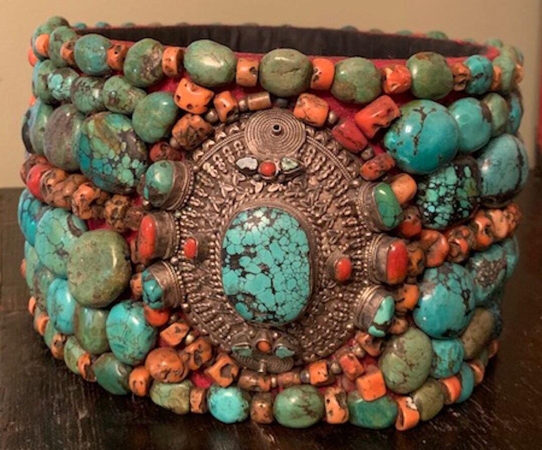 Antique, Late 19th Century Headress From Tibet - Etsy