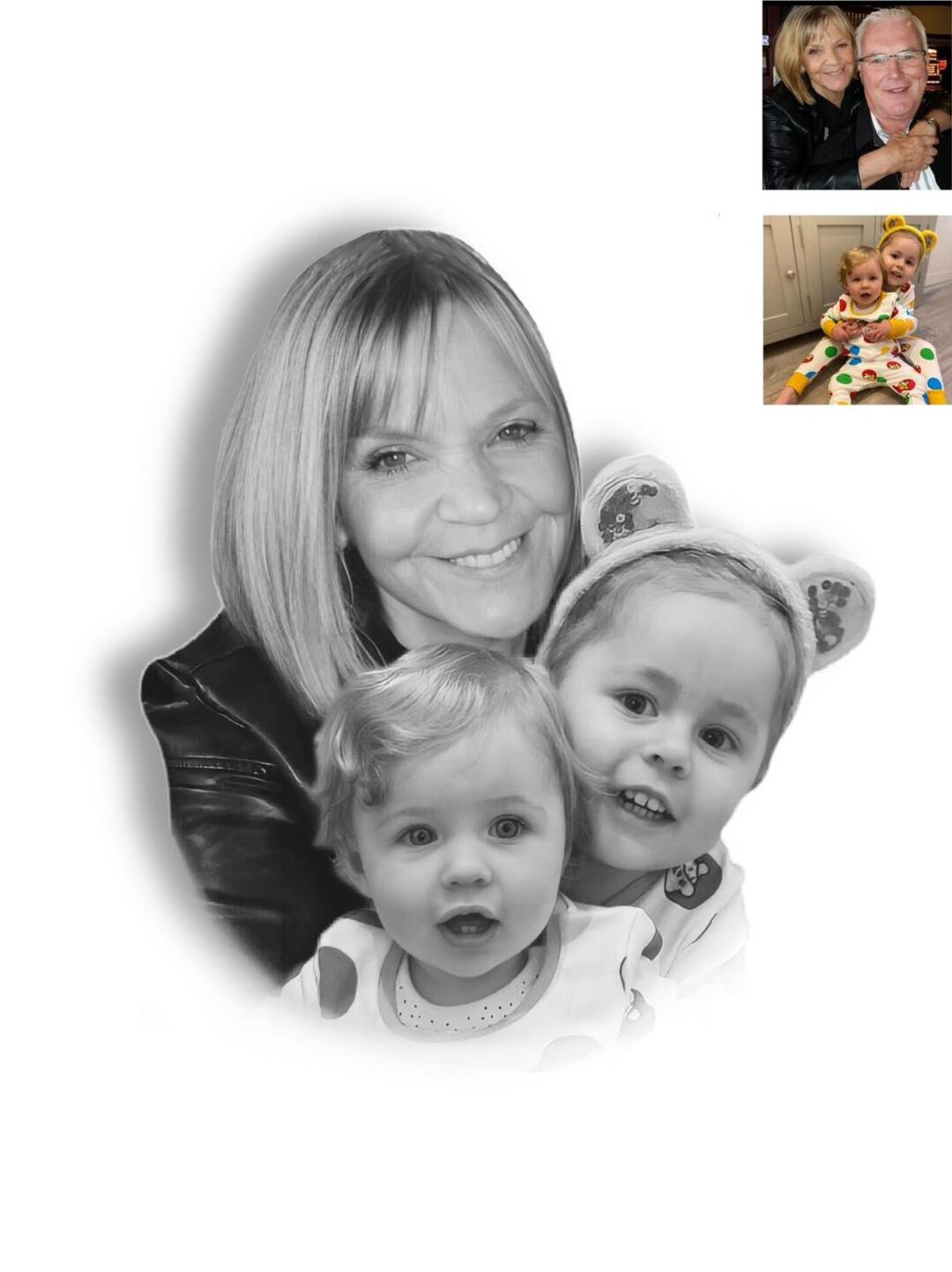 Merged Portrait for up to 3 People - Etsy