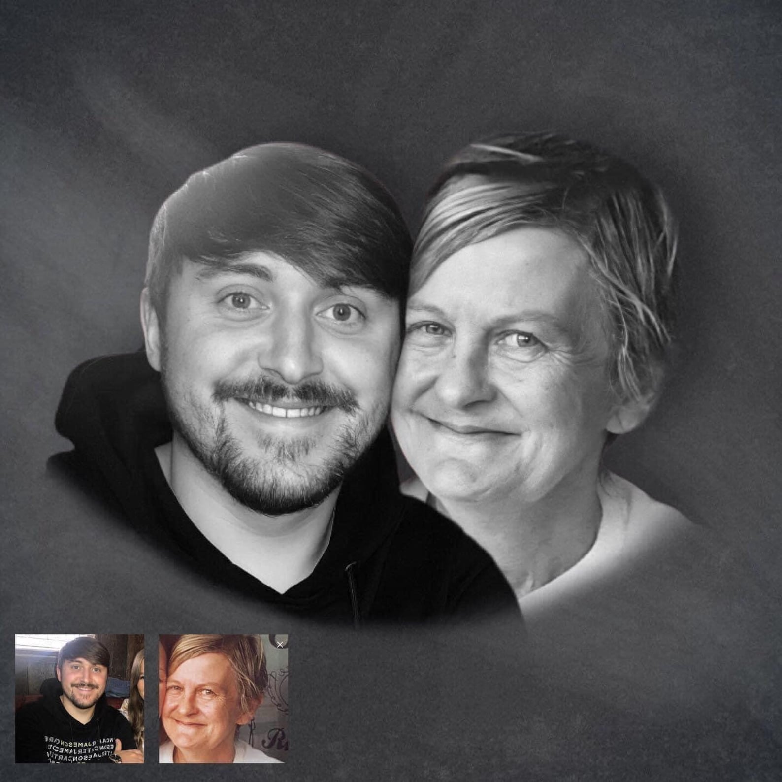 Merged Portrait for up to 3 People - Etsy