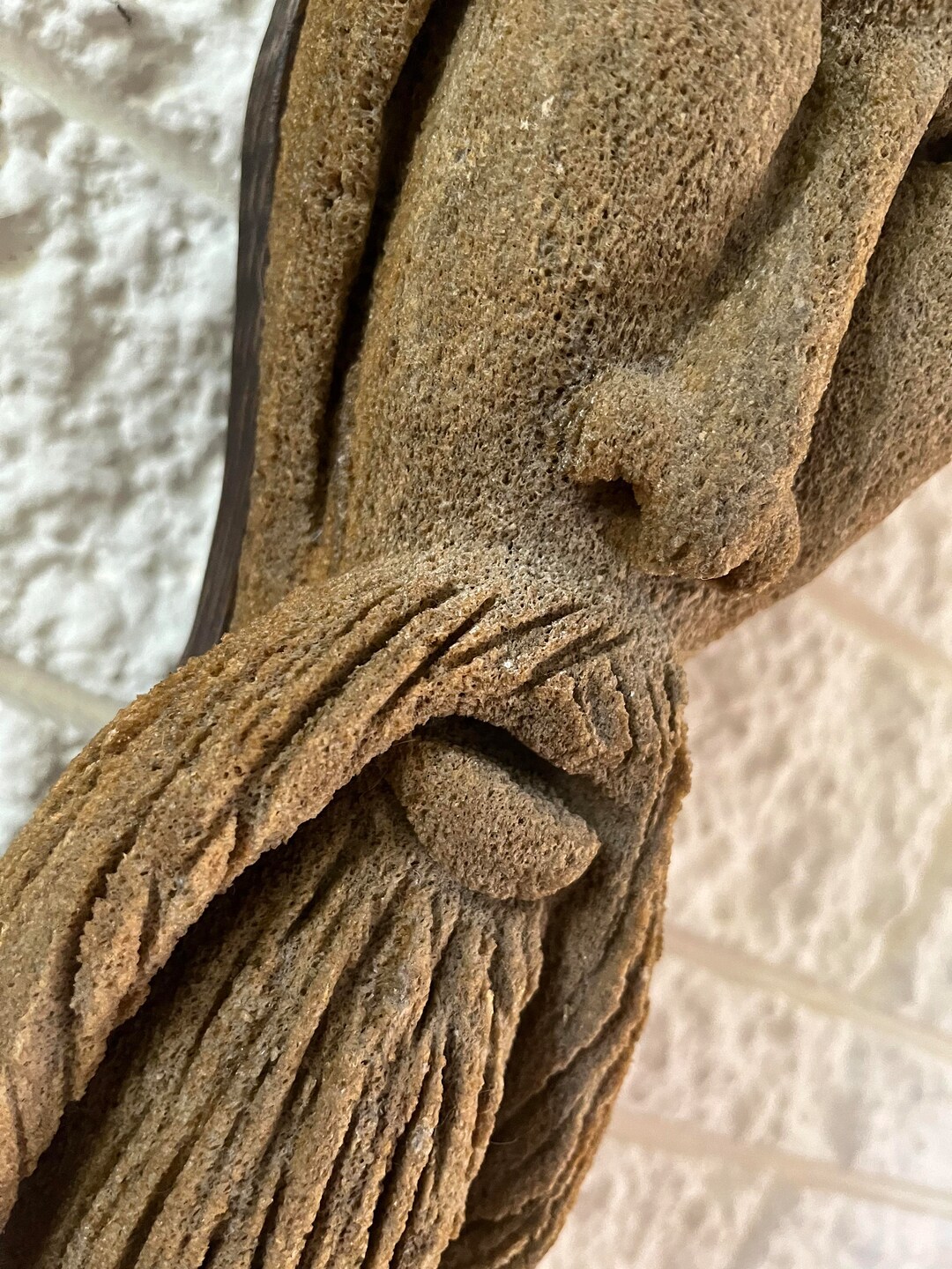 Hank Smith Wall Sculpture Old Man Face Carved Sponge Coral Bearded Man ...