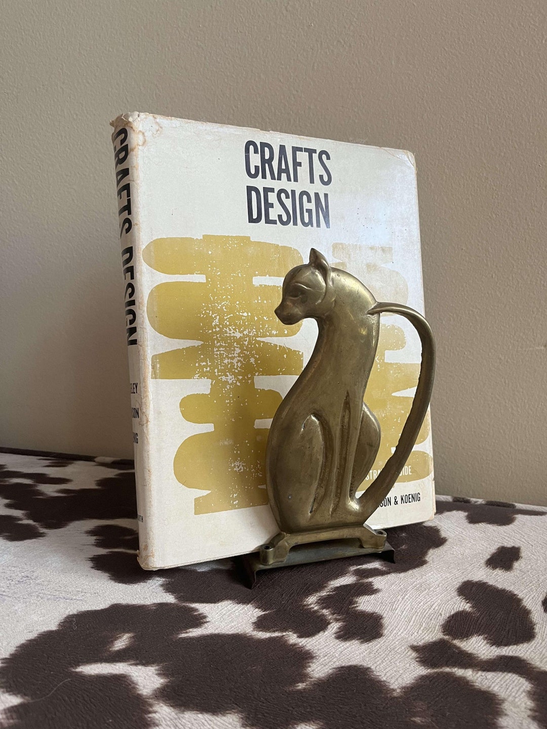 Brass Cat Bookends - Patina - Mid Century Style Siamese Cat Lover Gift ...