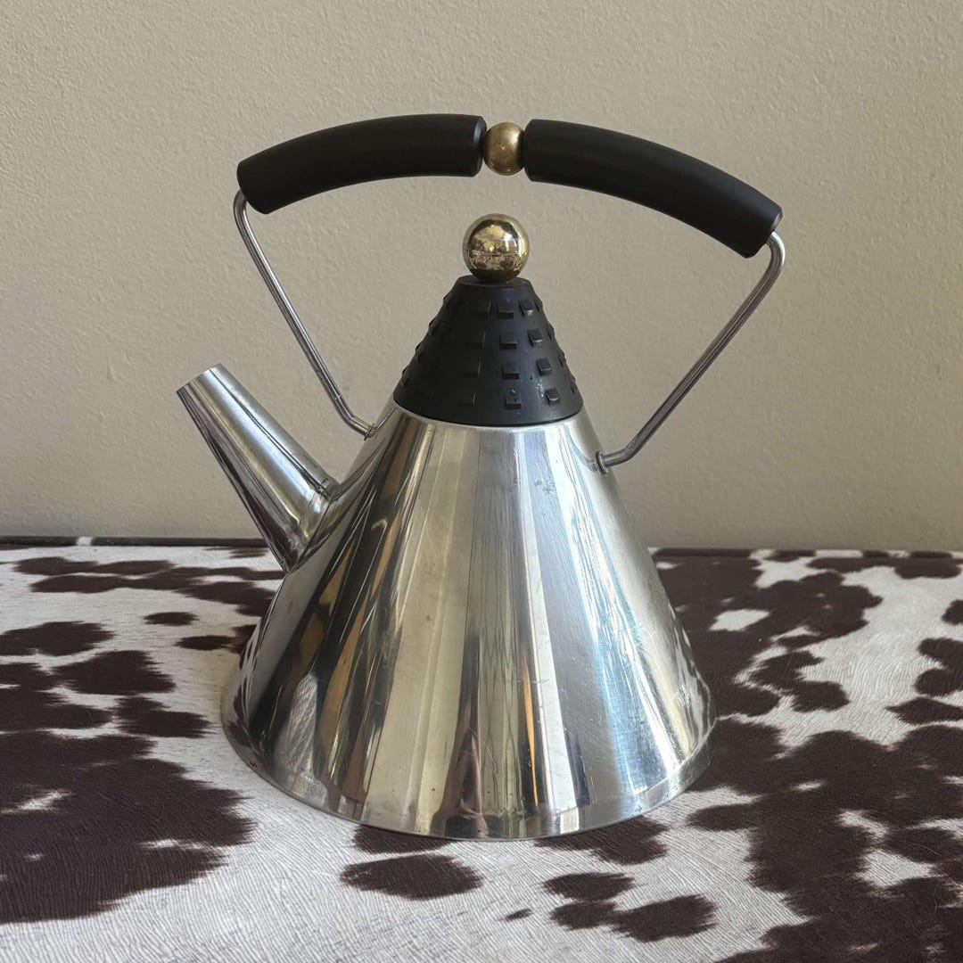 Contemporary Modern German Water Kettle - Tea Kettle - Steel and Brass ...