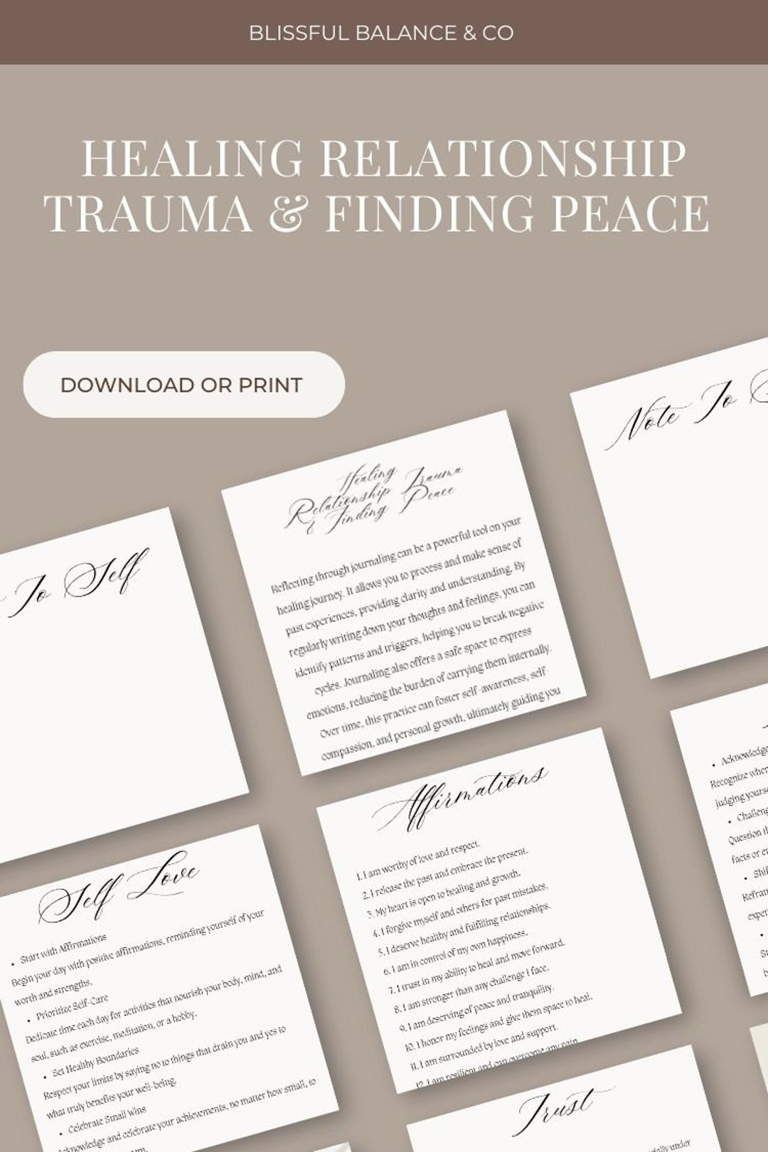 2025 Healing Journey: Relationship Trauma Recovery Journal -guided ...