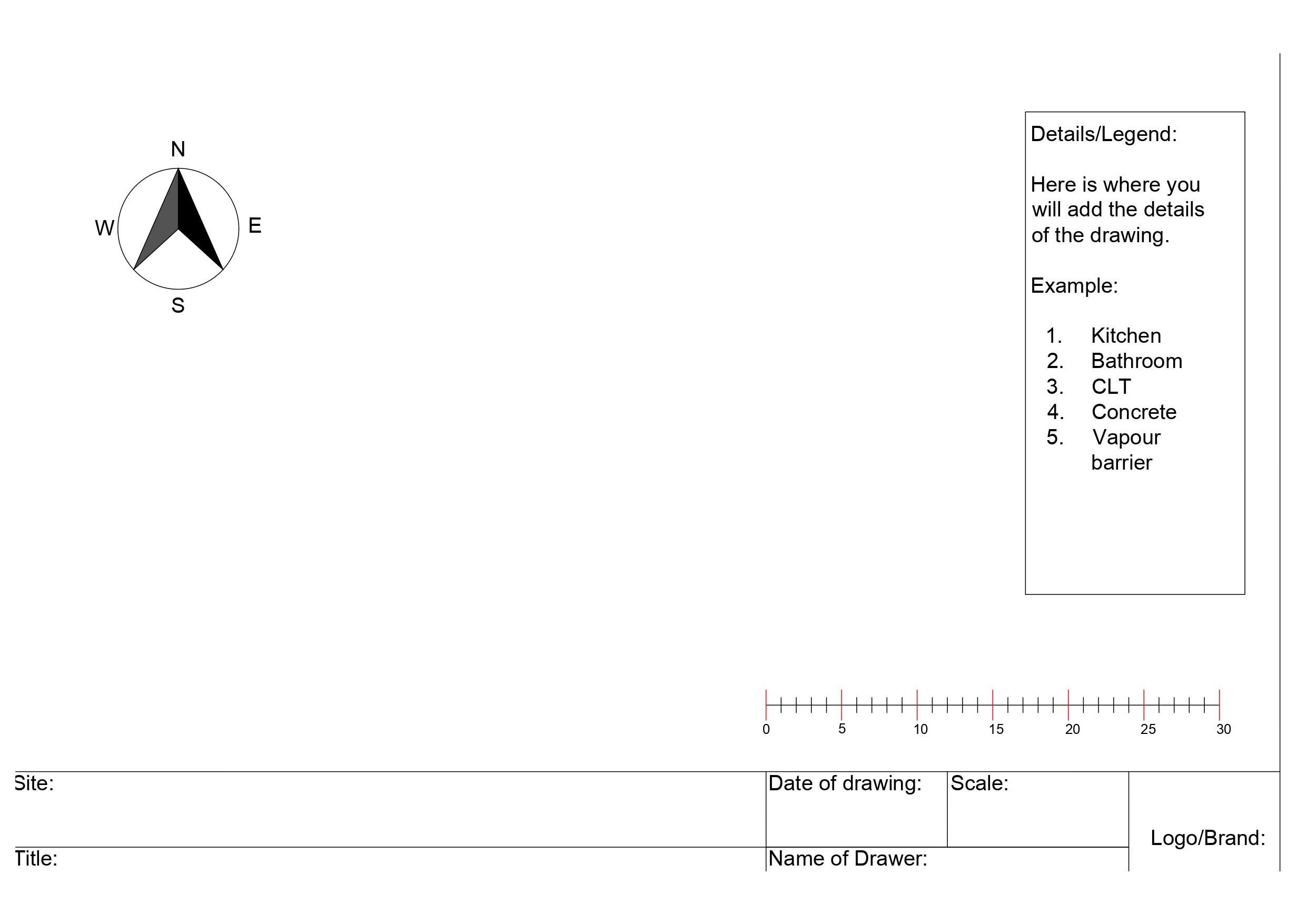 Architectural Drawing Template A3 - Etsy