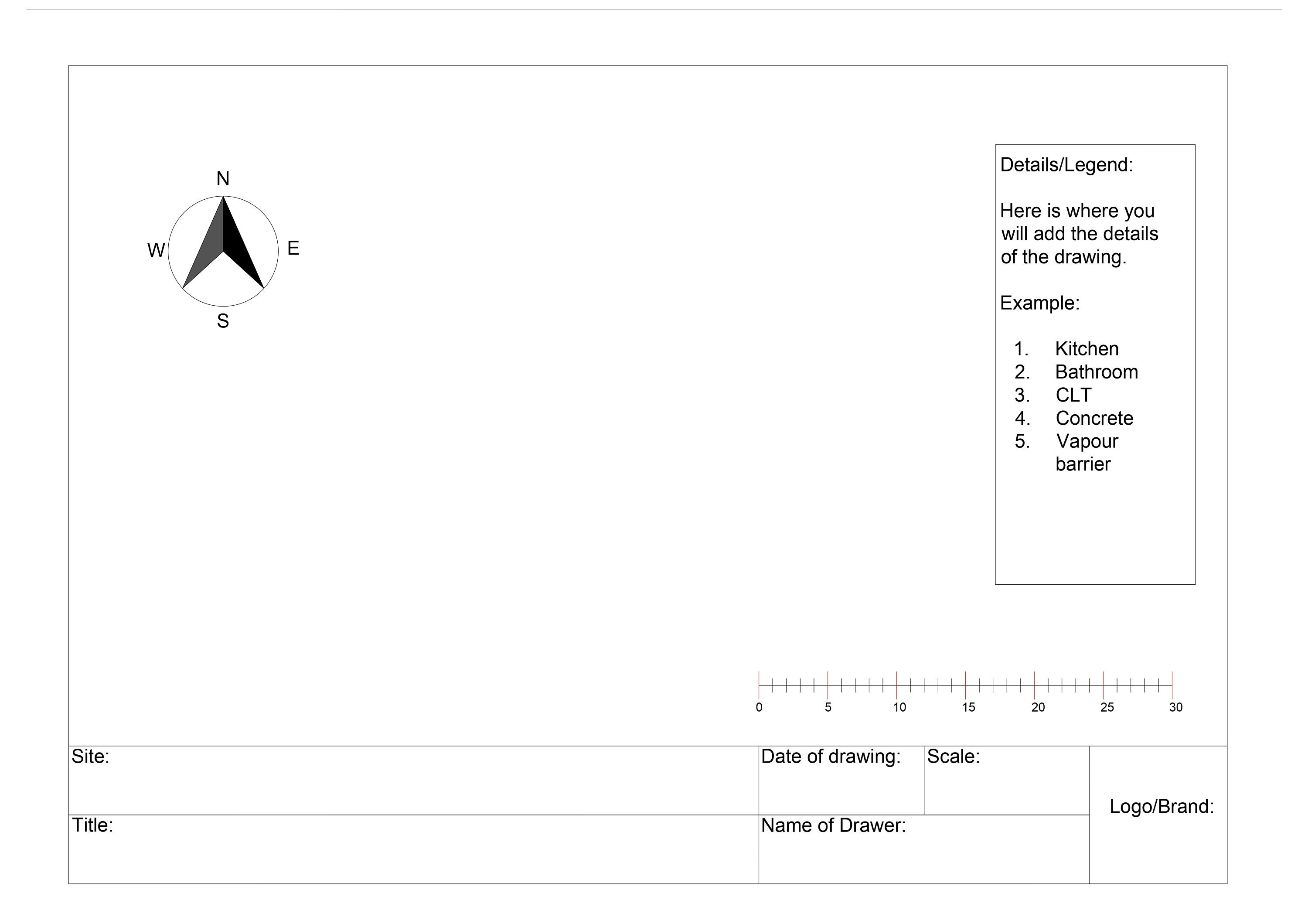 Architectural Drawing Template A1 - Etsy