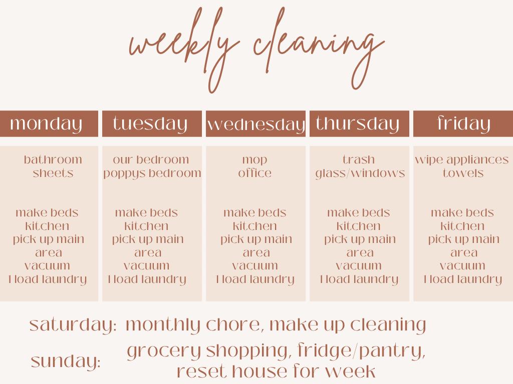 Cleaning Schedule & Daily Routine Charts Template - Etsy