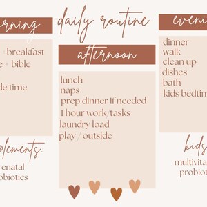 Cleaning Schedule & Daily Routine Charts Template - Etsy