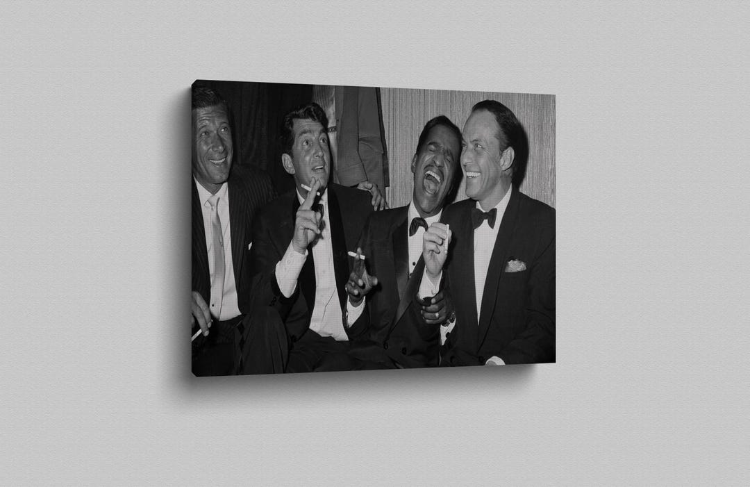 The Rat Pack Poster - Vintage Black and White Art - Old Hollywood Decor ...