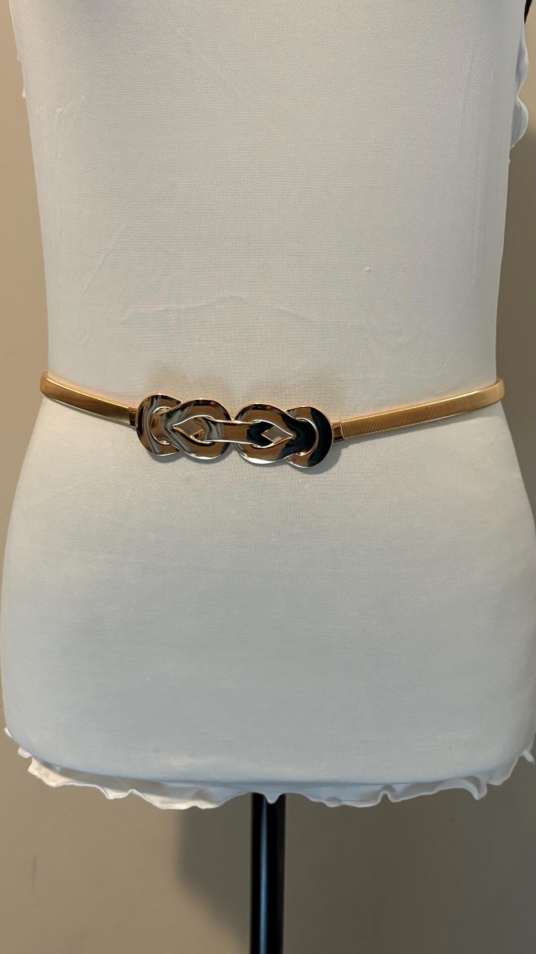 Women's Elegant Gold Corset Belt, Ladies' Metal Fashion Stretch Belt ...