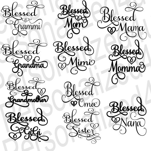 Blessed SVG - Etsy