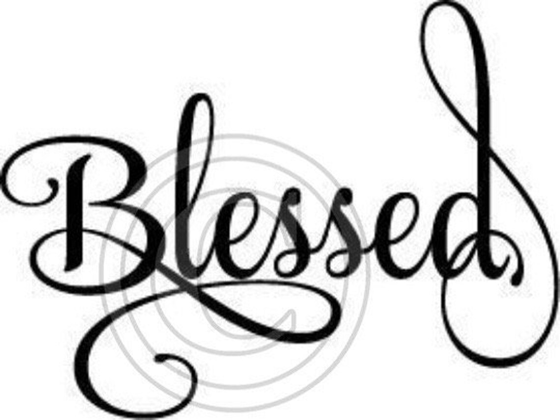 Blessed SVG - Etsy