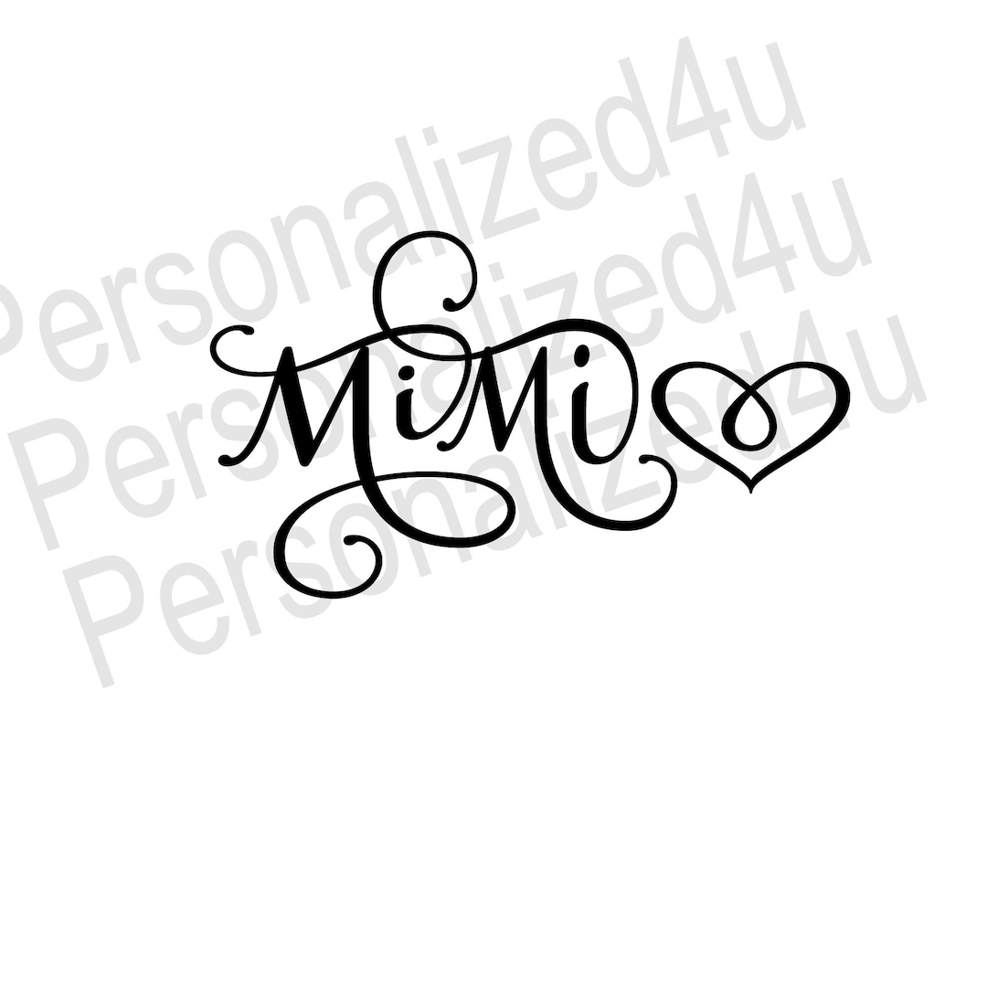 Mimi SVG, Scrolling Font (digital Download) - Etsy