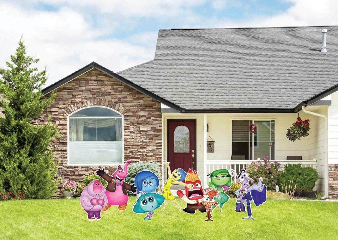 Watercolor Inside Out 1 & 2 Joy Sadness Anxiety Disgust Fear Bing Bong ...