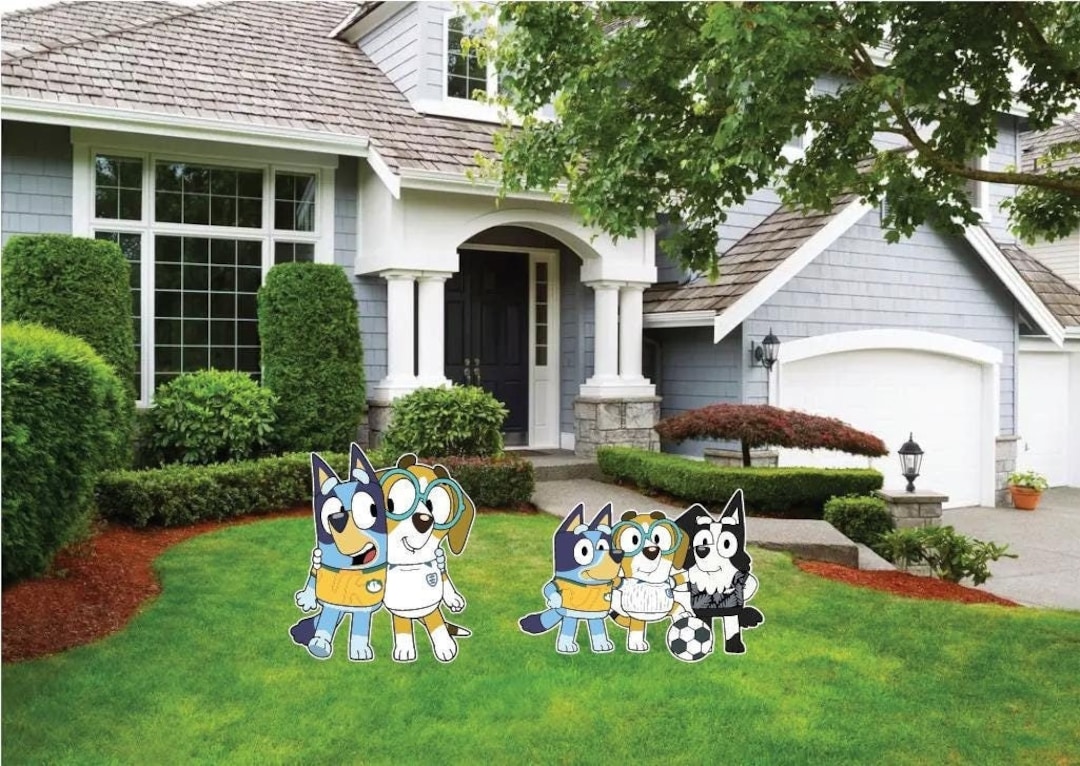 Bluey and Friends Playing Sports Soccer Hugging Team Jersey Ball Honey ...