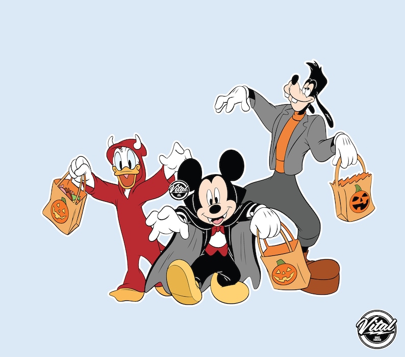 Vampire Mickey and Friends Donald in Goofy in Devil and Frankenstein ...