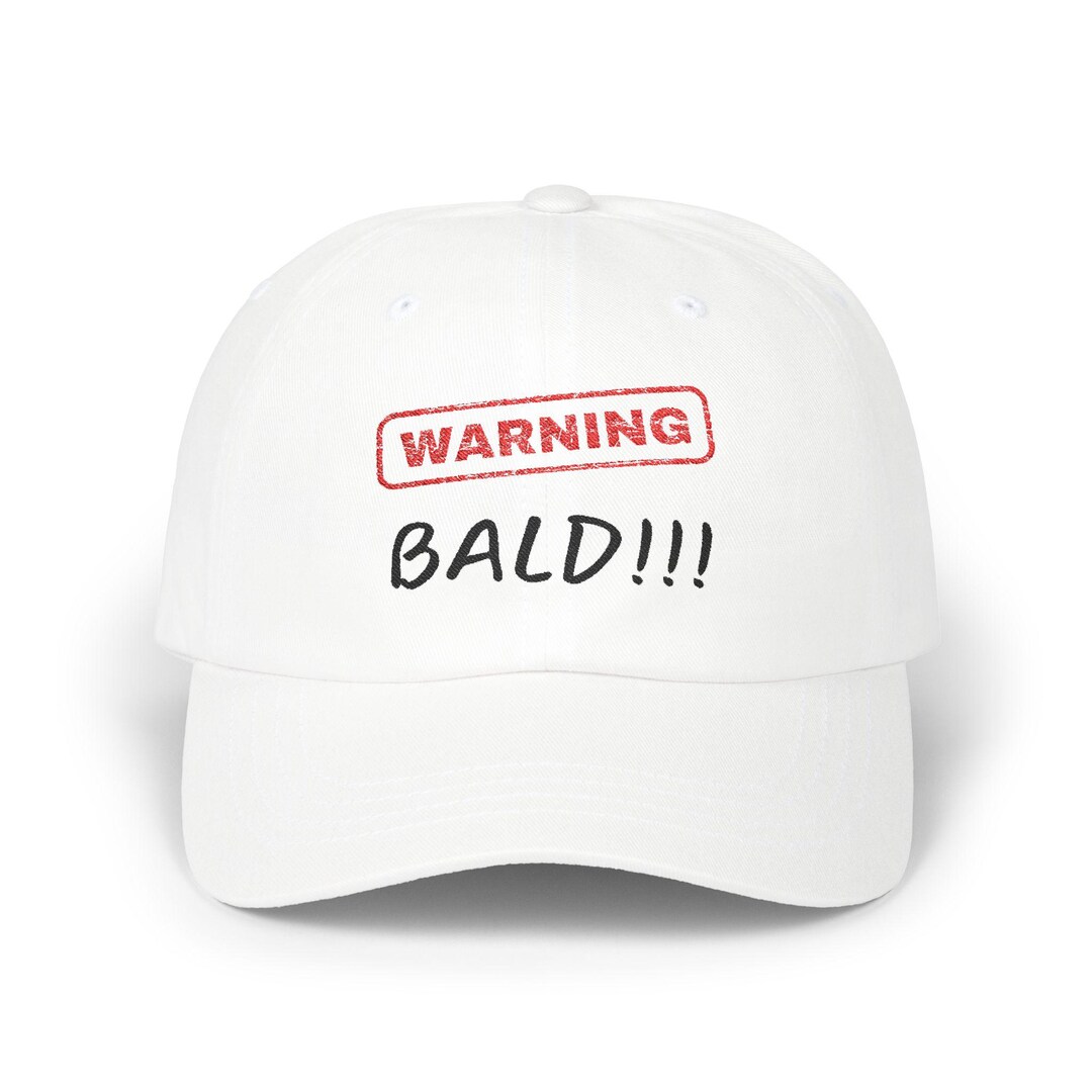 WARNING BALD!!! Classic Dad Cap, Funny Dad Hat, Gag Gift for Fathers ...