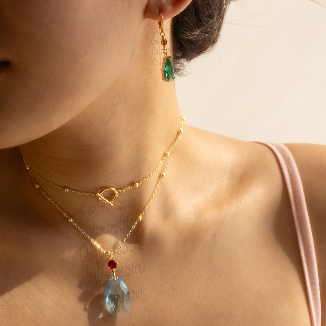 Crystal Necklace,howl Cosplay,howl Howl Earring,howl Necklace,howl ...