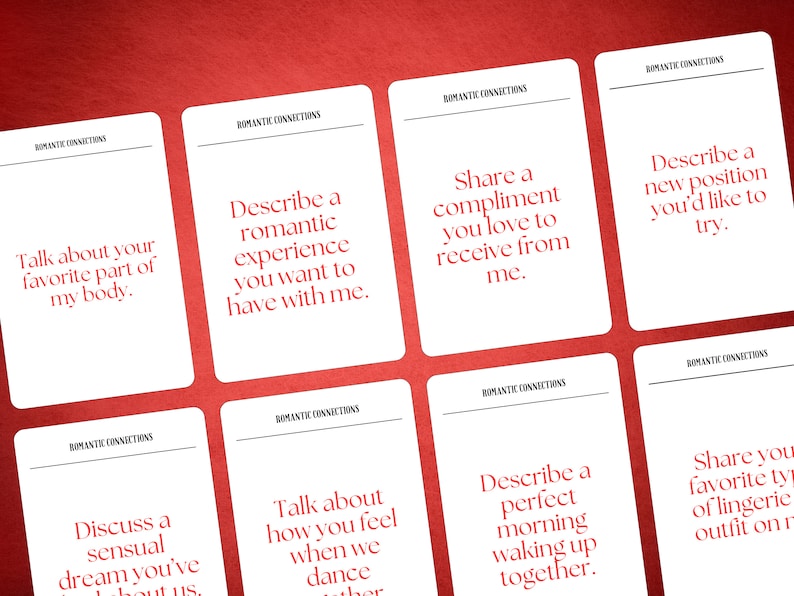 Romantic Connections Card Game for Couples Enhance Romance & Deepen ...