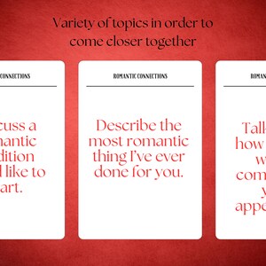 Romantic Connections Card Game for Couples Enhance Romance & Deepen ...