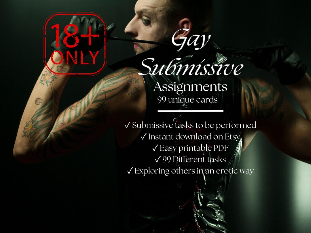 99 Gay Submissive Task Cards Erotic Sex Game For Men Bdsm Domination