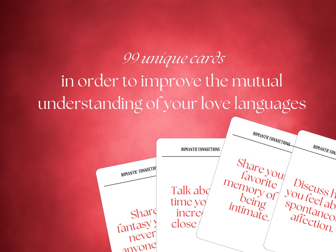 Romantic Connections Card Game for Couples Enhance Romance & Deepen ...