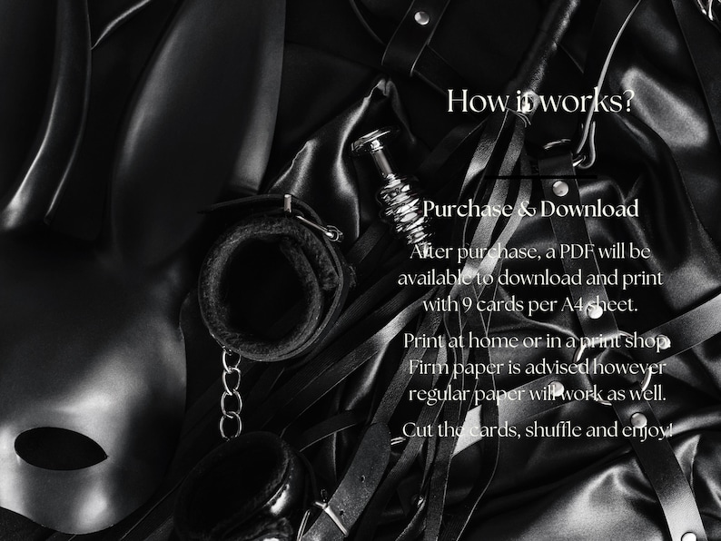 99 Gay Submissive Task Cards - Erotic Sex Game for Men BDSM Domination Inspiration Digital ...