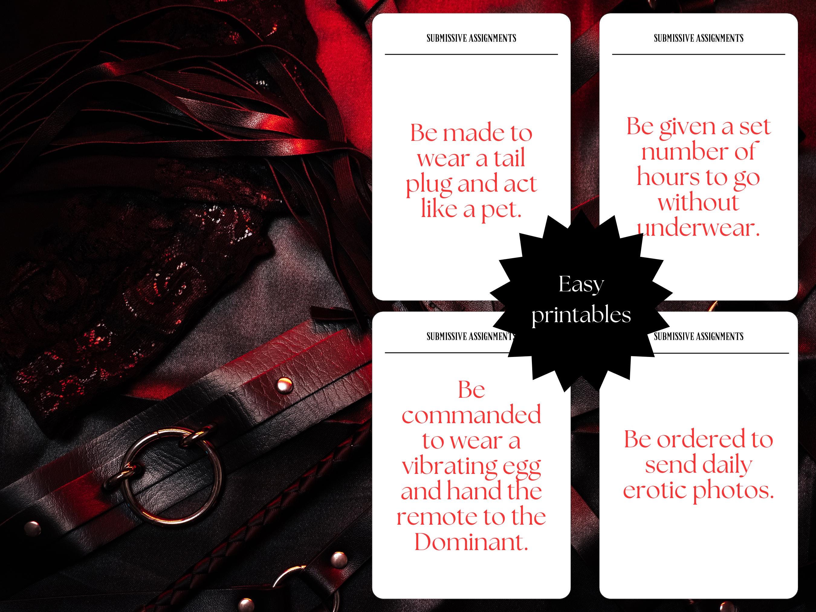 99 Gay Submissive Task Cards - Erotic Sex Game for Men BDSM Domination ...