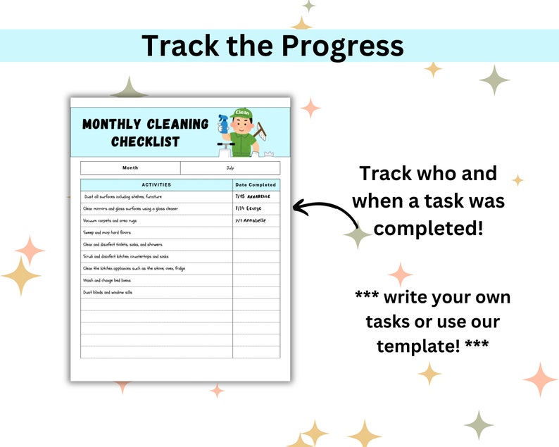 Monthly Cleaning Checklist for the Home, Professional Cleaners ...