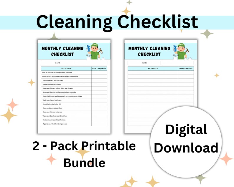 Monthly Cleaning Checklist for the Home, Professional Cleaners ...